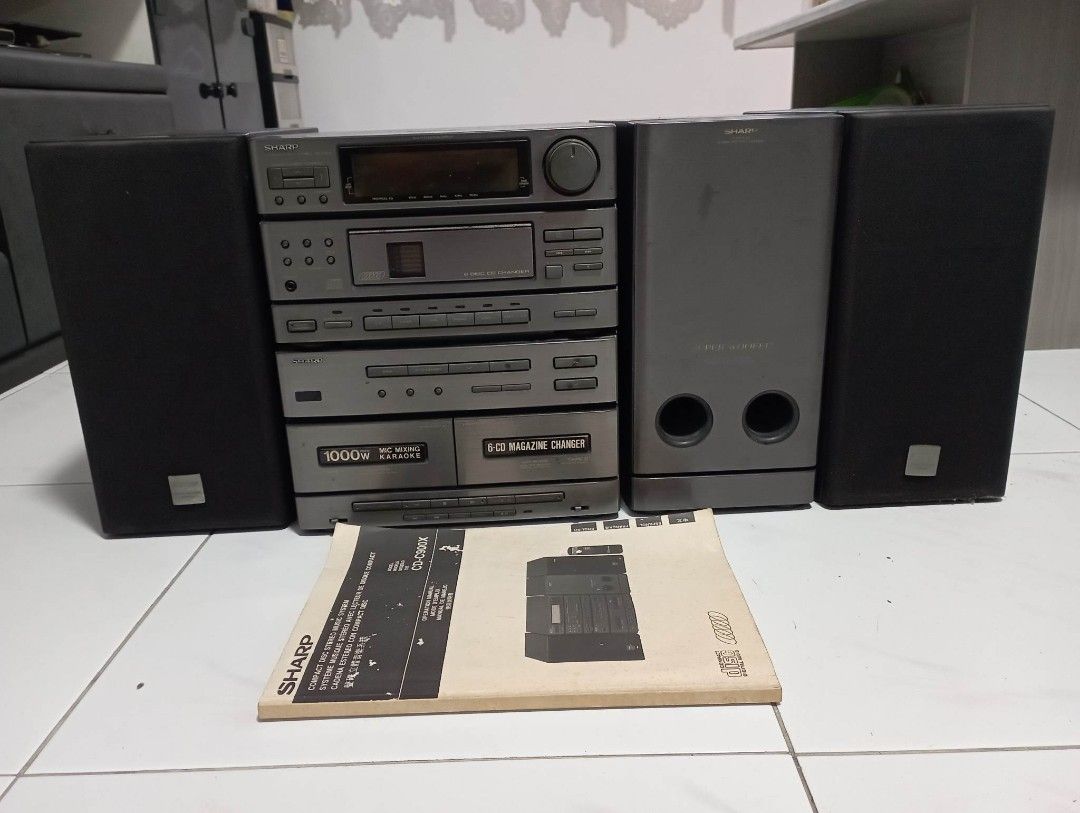 Sharp CD stereo music system CD-C900X with remote control. As is, Audio, Other Audio Equipment ...