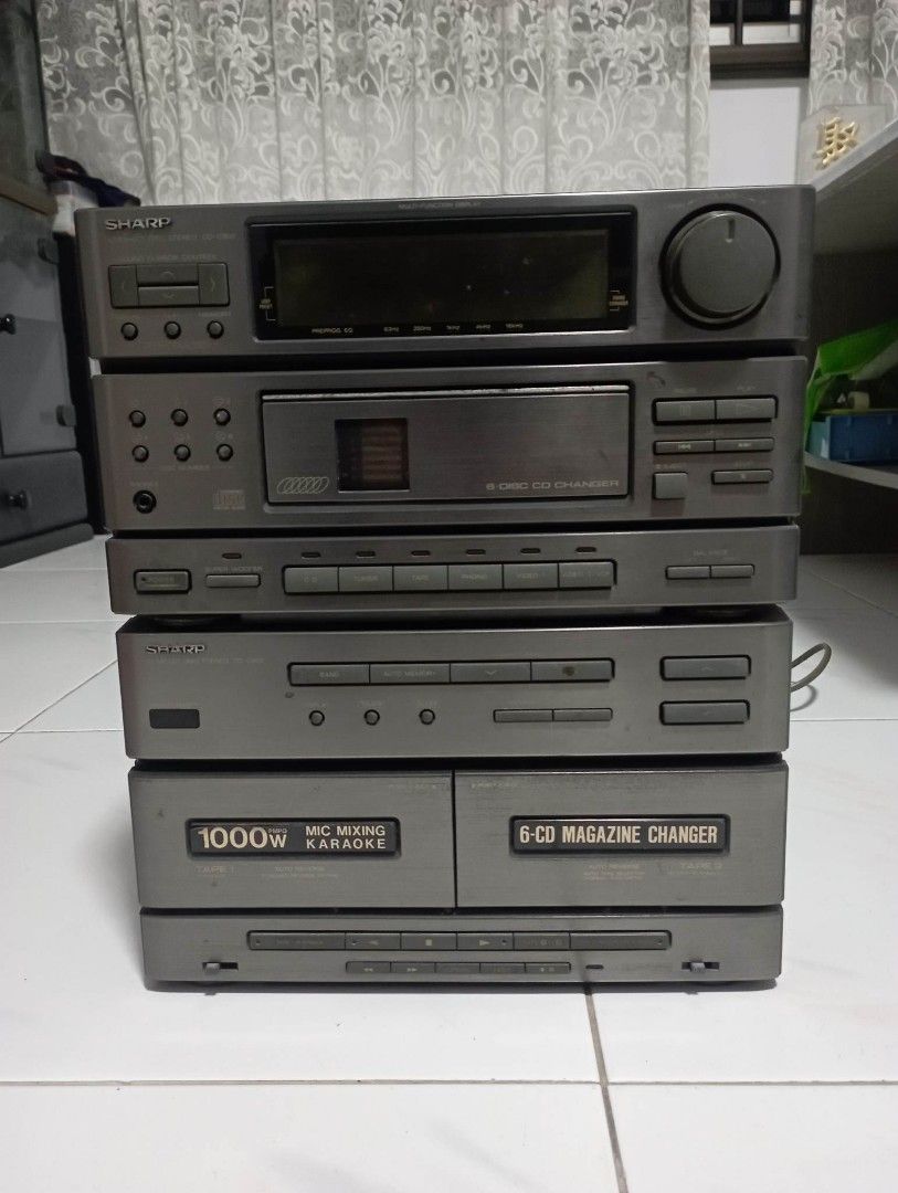 Sharp CD stereo music system CD-C900X with remote control. As is, Audio ...