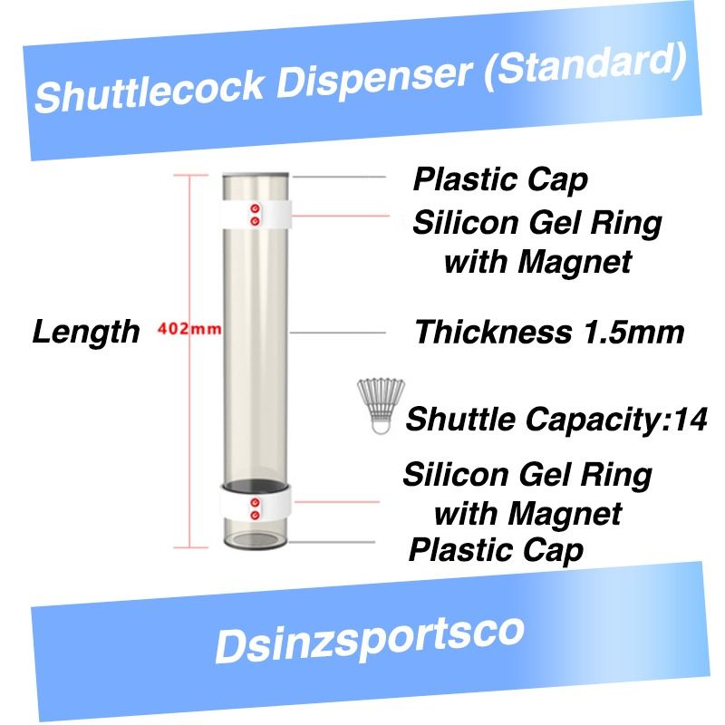 Shuttlecock Dispenser with Magnet | Transparent Magnetic Shuttlecocks ...
