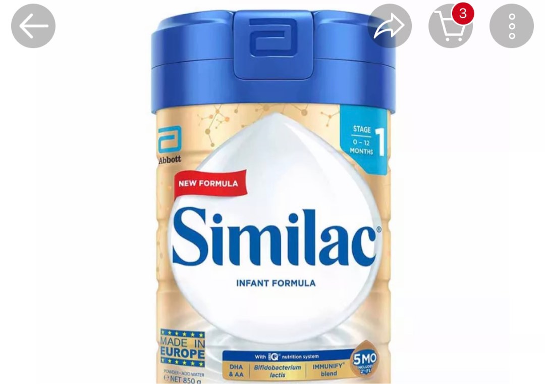 SIMILAC STAGE 1 (NEW FORMULA), Babies & Kids, Nursing & Feeding ...