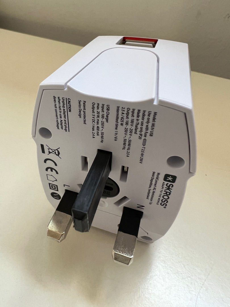SKROSS Original Universal all in 1 Multi-plug World Travel Adapter MUV ...