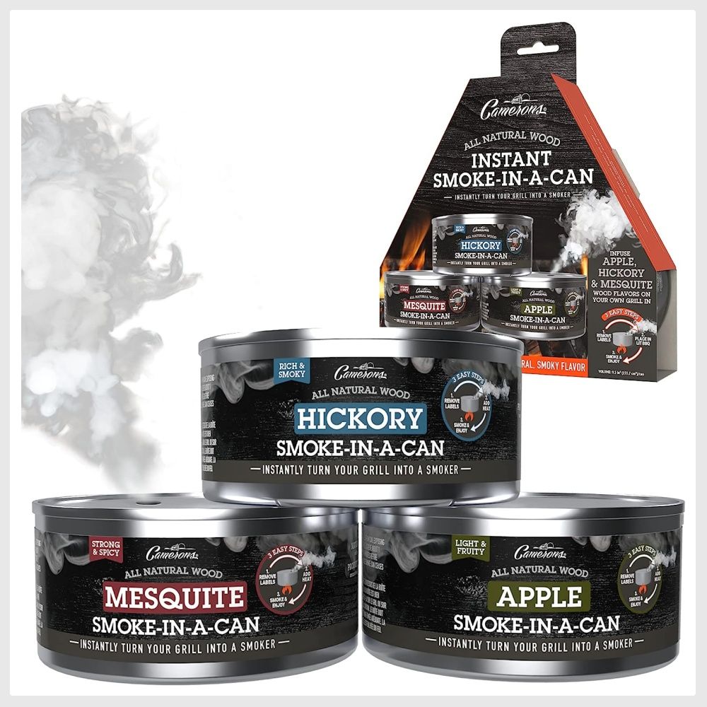 Smoking Wood Pellets - Instant Disposable Smoke Box Cans Turn Any Grill ...