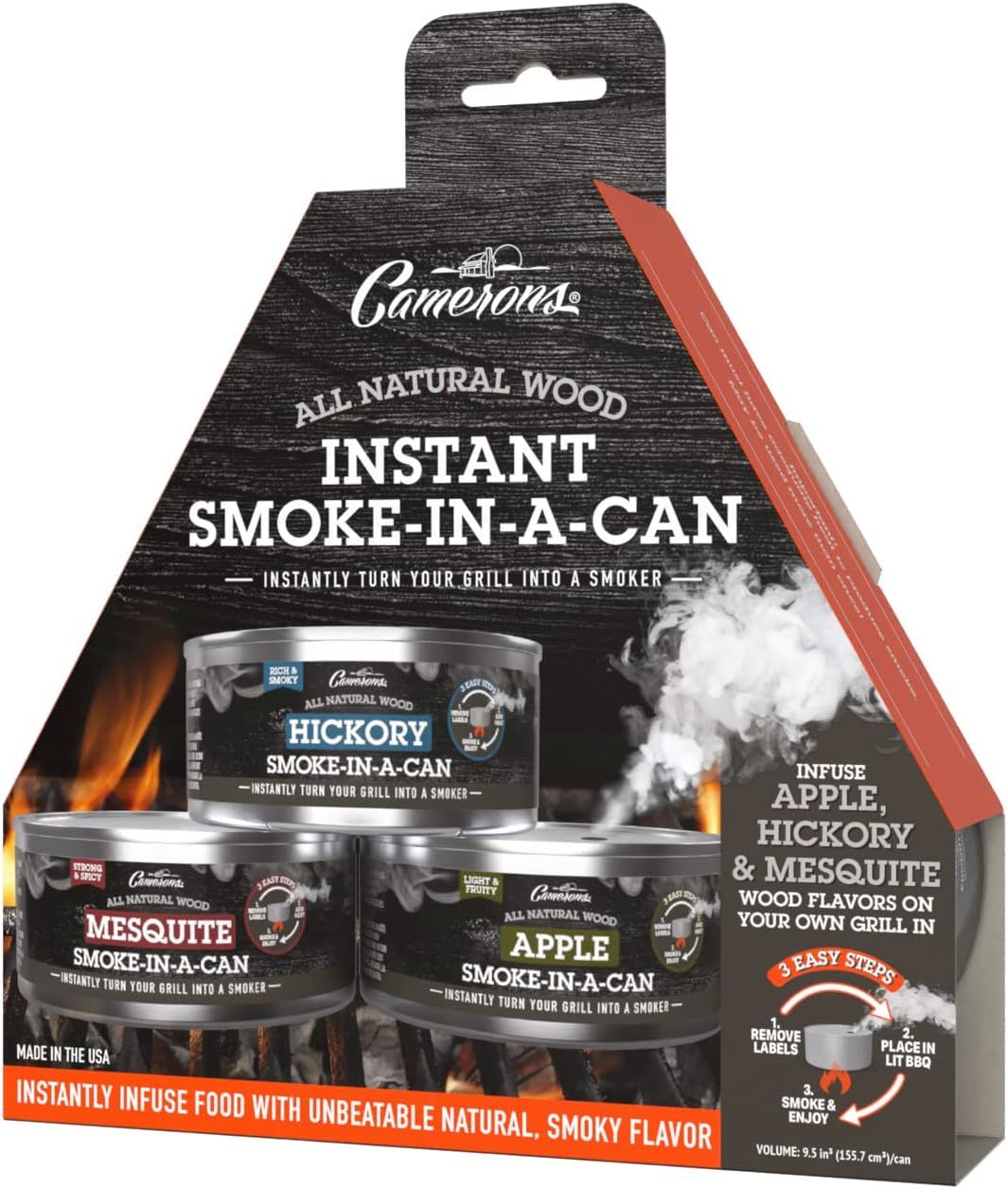 Smoking Wood Pellets - Instant Disposable Smoke Box Cans Turn Any Grill ...
