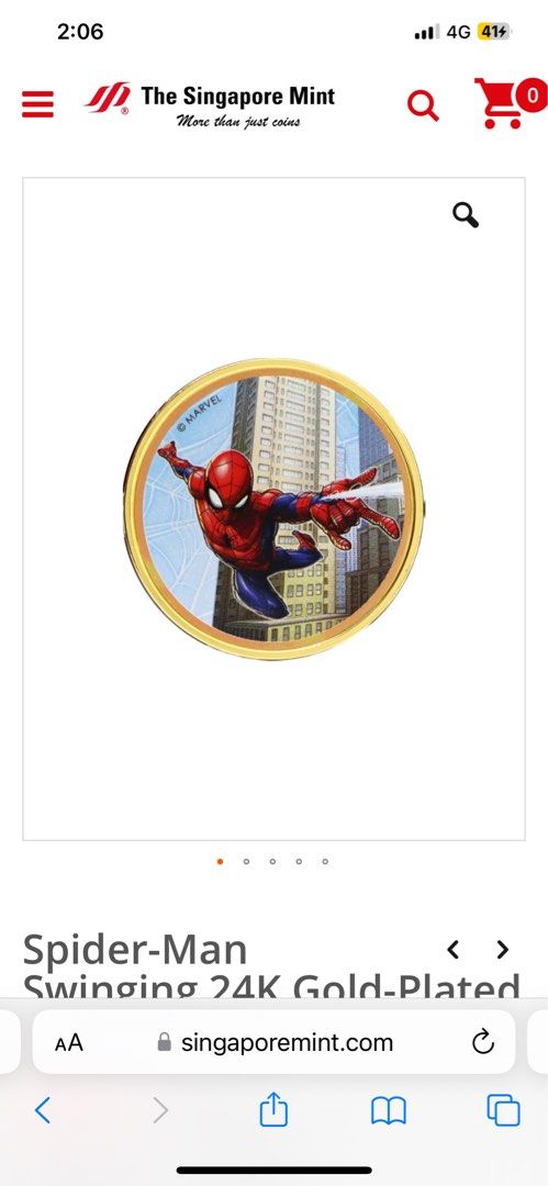 Spider-man swinging 24K Gold plated Medallion , Hobbies & Toys ...