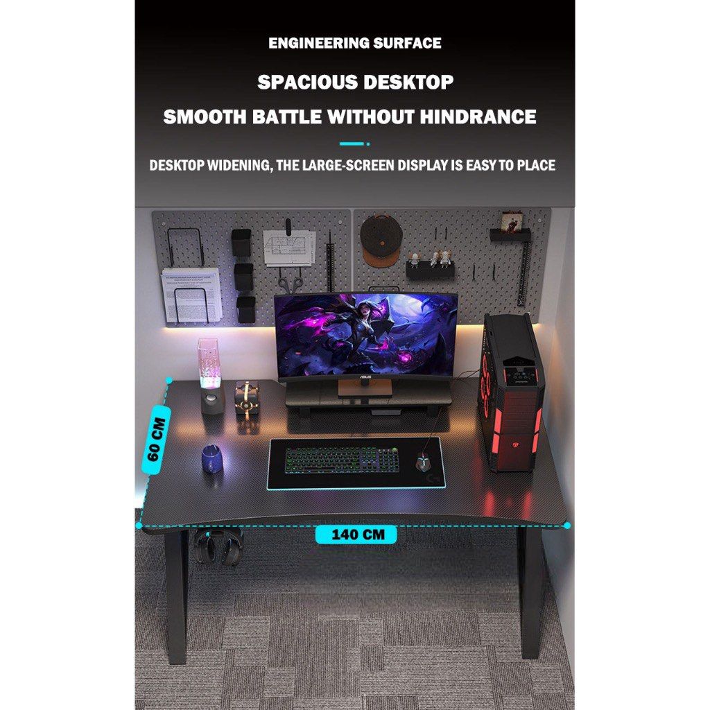 Strong carbon fibre texture performance gaming table, Furniture & Home ...