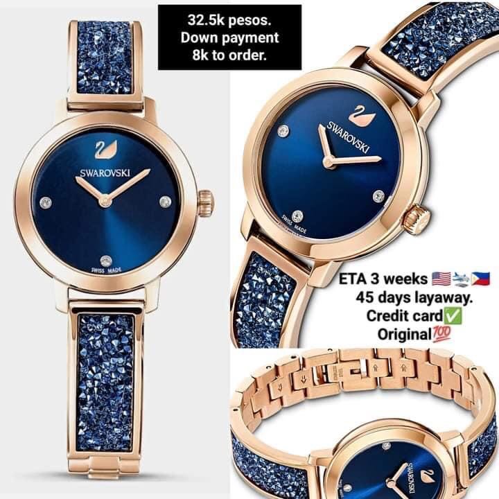 Swarovski Blue Watch Luxury on Carousell