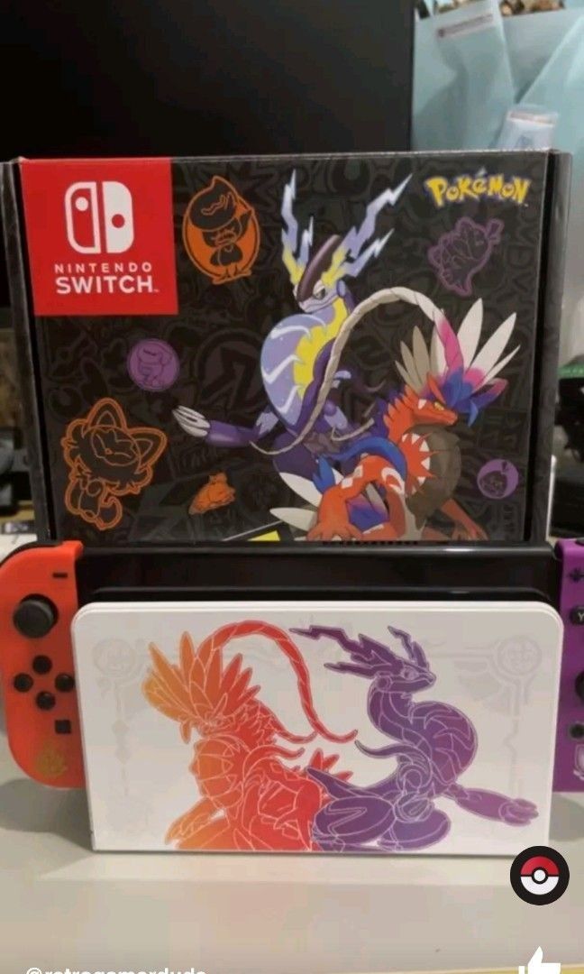 SWITCH OLED POKEMON SCARLET VIOLET VERSION, Video Gaming, Video Game Consoles, Nintendo on Carousell