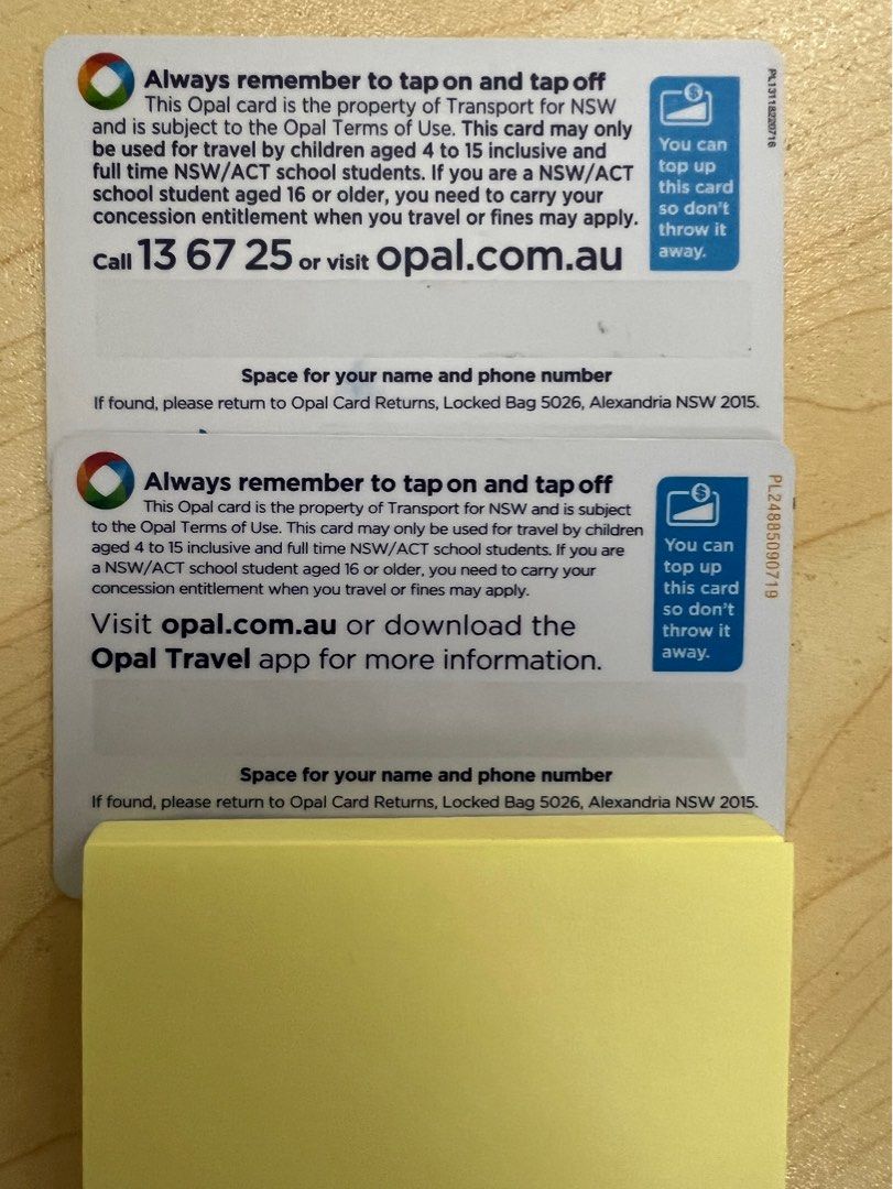 Sydney Opal Card for child /youth, Tickets & Vouchers, Local ...