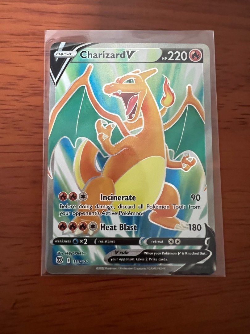 Tcg Pokemon Charizard V Full Art Brilliant Stars, Hobbies & Toys, Toys ...