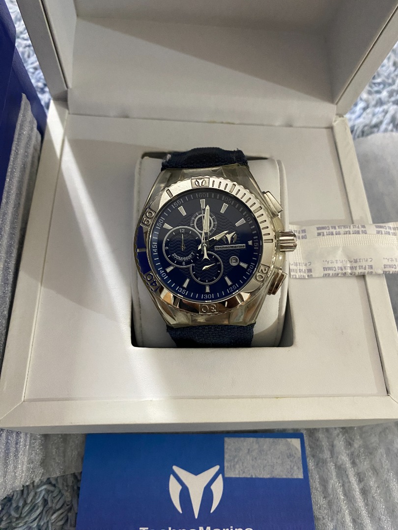 Technomarine Blue, Luxury, Watches on Carousell