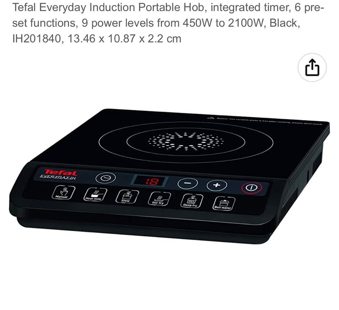 Tefal portable induction cooker, TV & Home Appliances, Kitchen ...
