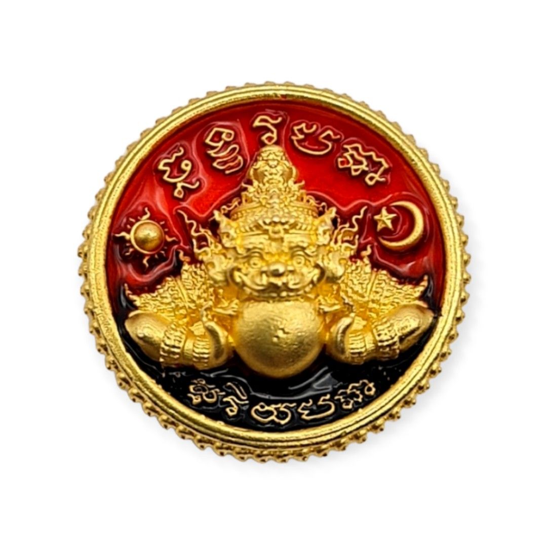 Thai amulet phra rahu duang sethtee, phra aj aunnop, bring wealth ...