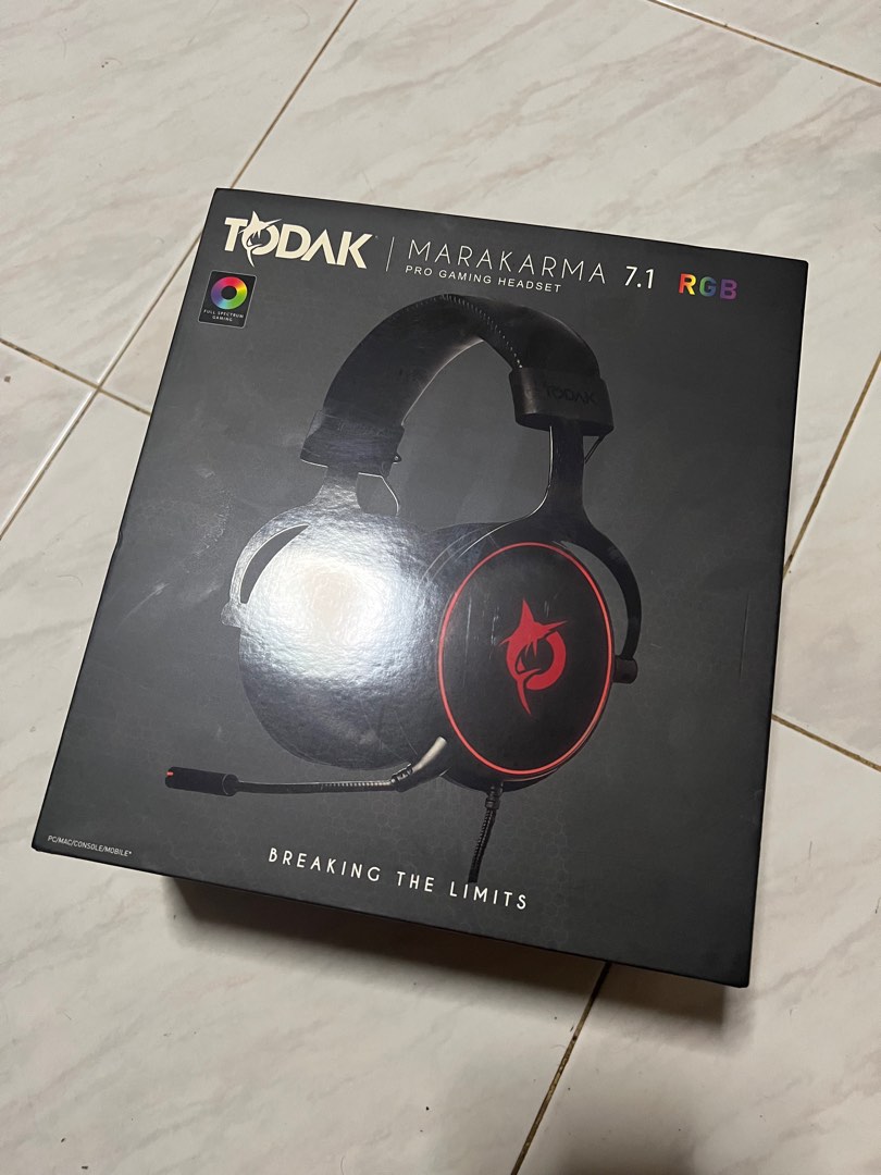 Todak marakarma 7.1 RGB pro gaming headset, Audio, Headphones & Headsets on Carousell