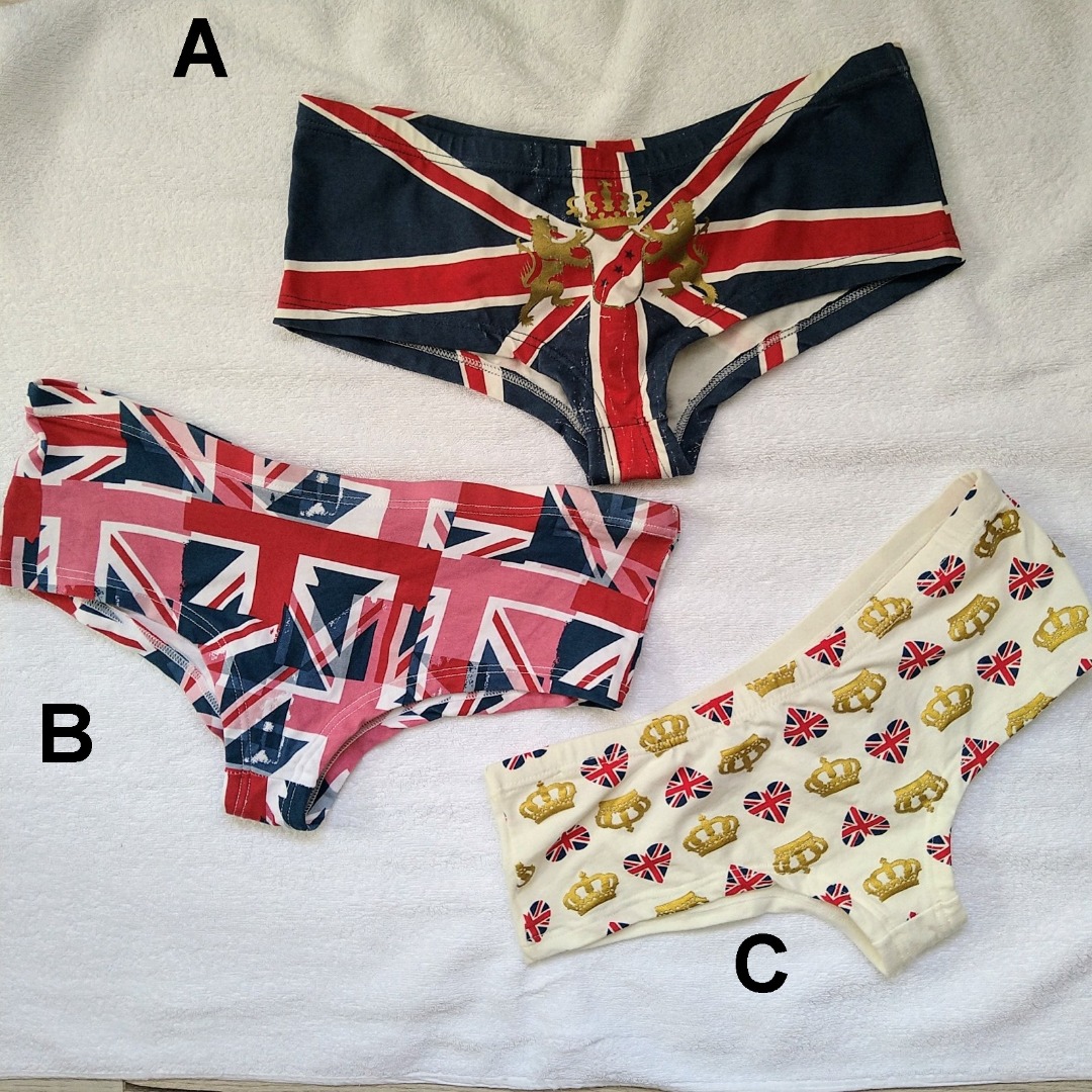 Top Shop UK Union Jack Flag Design Underwear Panties/ Ladies Briefs ...