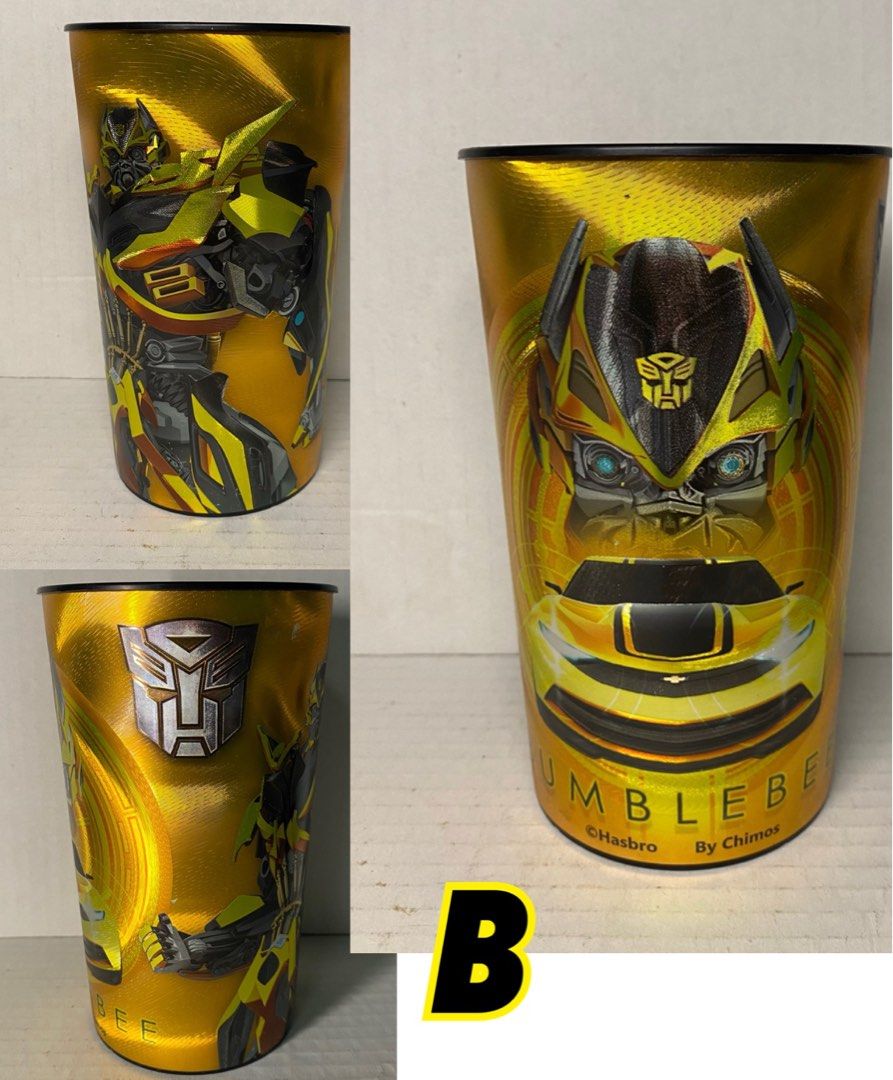 Transformers plastic cup . Bumblebee Optimus prime grimlock, Hobbies ...