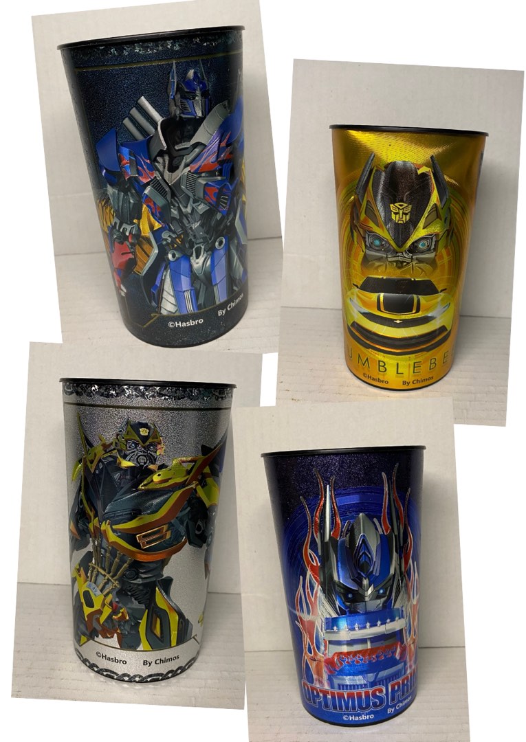 Transformers plastic cup . Bumblebee Optimus prime grimlock, Hobbies ...