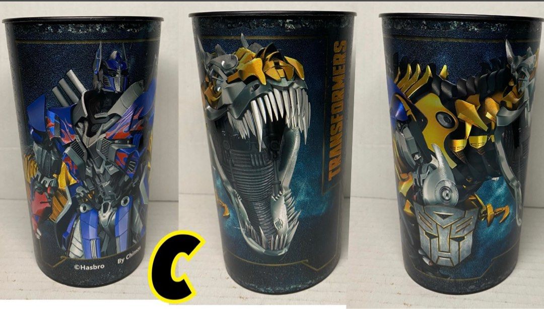 Transformers plastic cup . Bumblebee Optimus prime grimlock, Hobbies ...