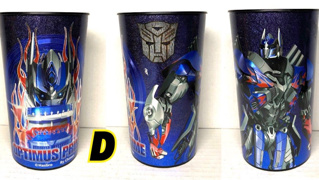 Transformers plastic cup . Bumblebee Optimus prime grimlock, Hobbies ...