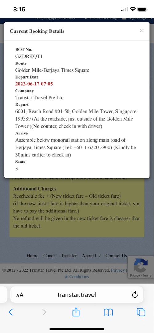 Transtar Solitaire Bus Tickets x 3 - 17 June 2023, Tickets & Vouchers ...