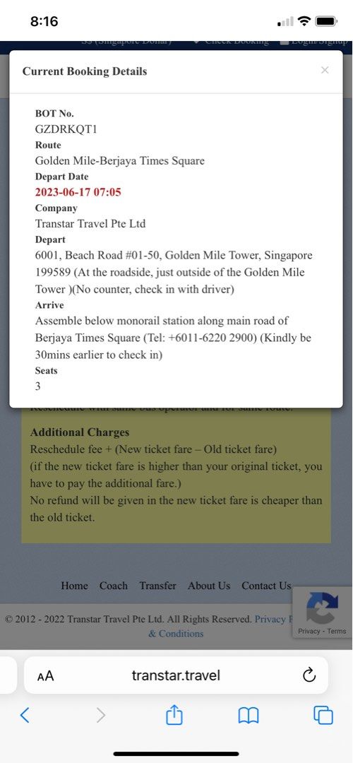 Transtar Solitaire Bus Tickets x 3 - 17 June 2023, Tickets & Vouchers ...