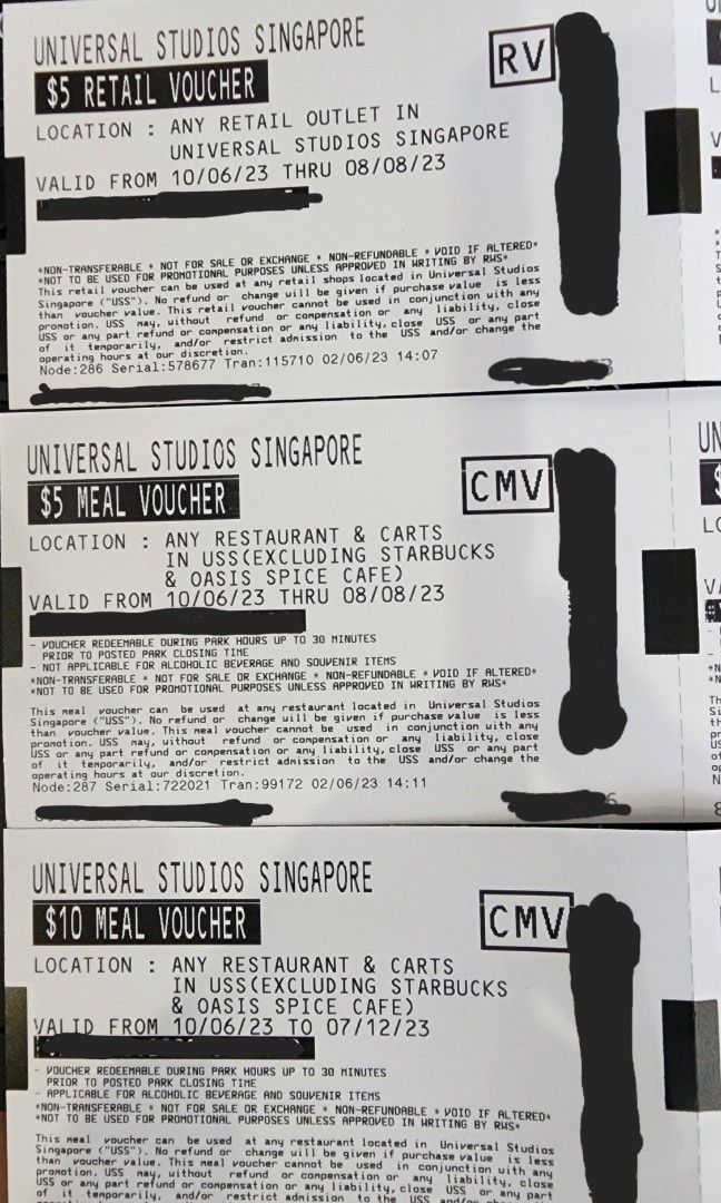 USS + Meal + Retail ticket, Tickets & Vouchers, Local Attractions ...