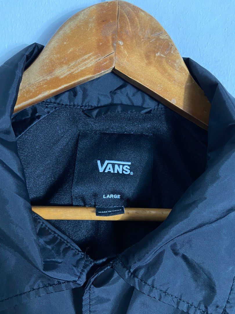 Vans Black Coach Jacket, Men's Fashion, Coats, Jackets and Outerwear on ...