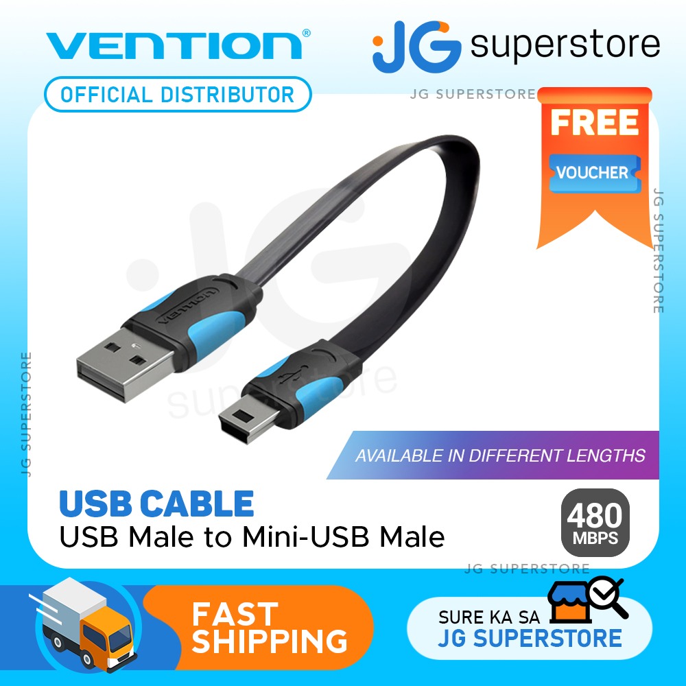 Vention USB 2.0 Male to Mini USB Male Copper Conductor Data Cable High ...