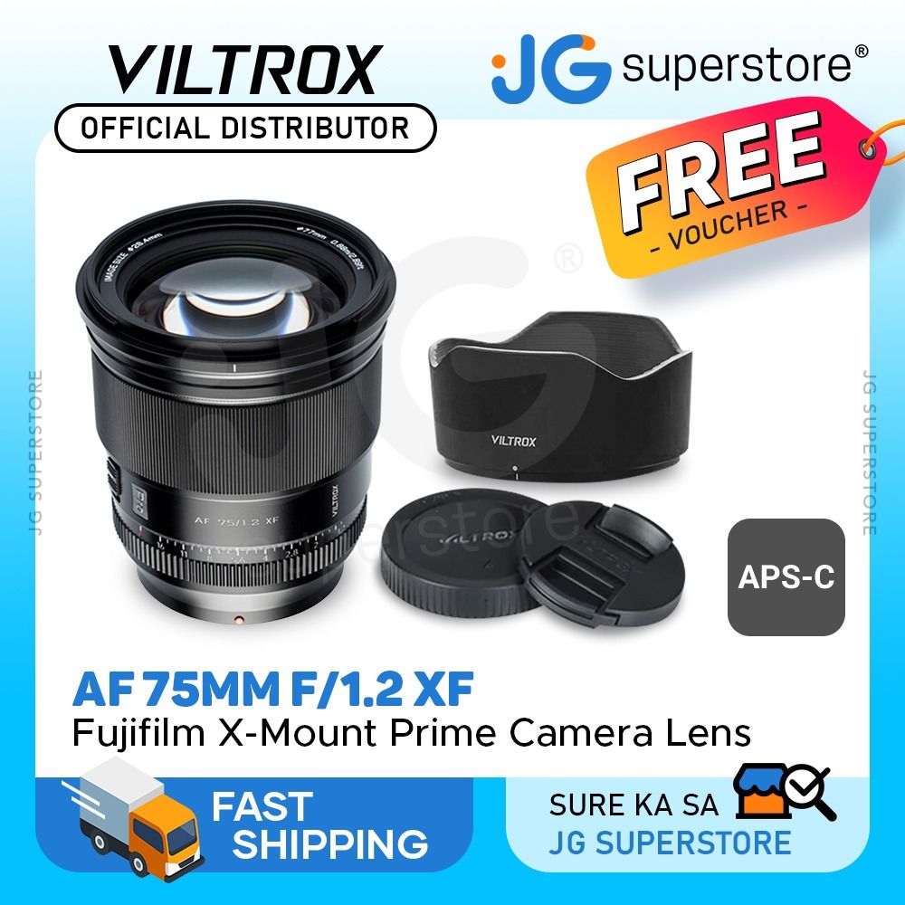 Viltrox AF 75mm f/1.2 XF Prime Lens with APS-C Format, STM Autofocus Motor and AF/MF Switch for ...