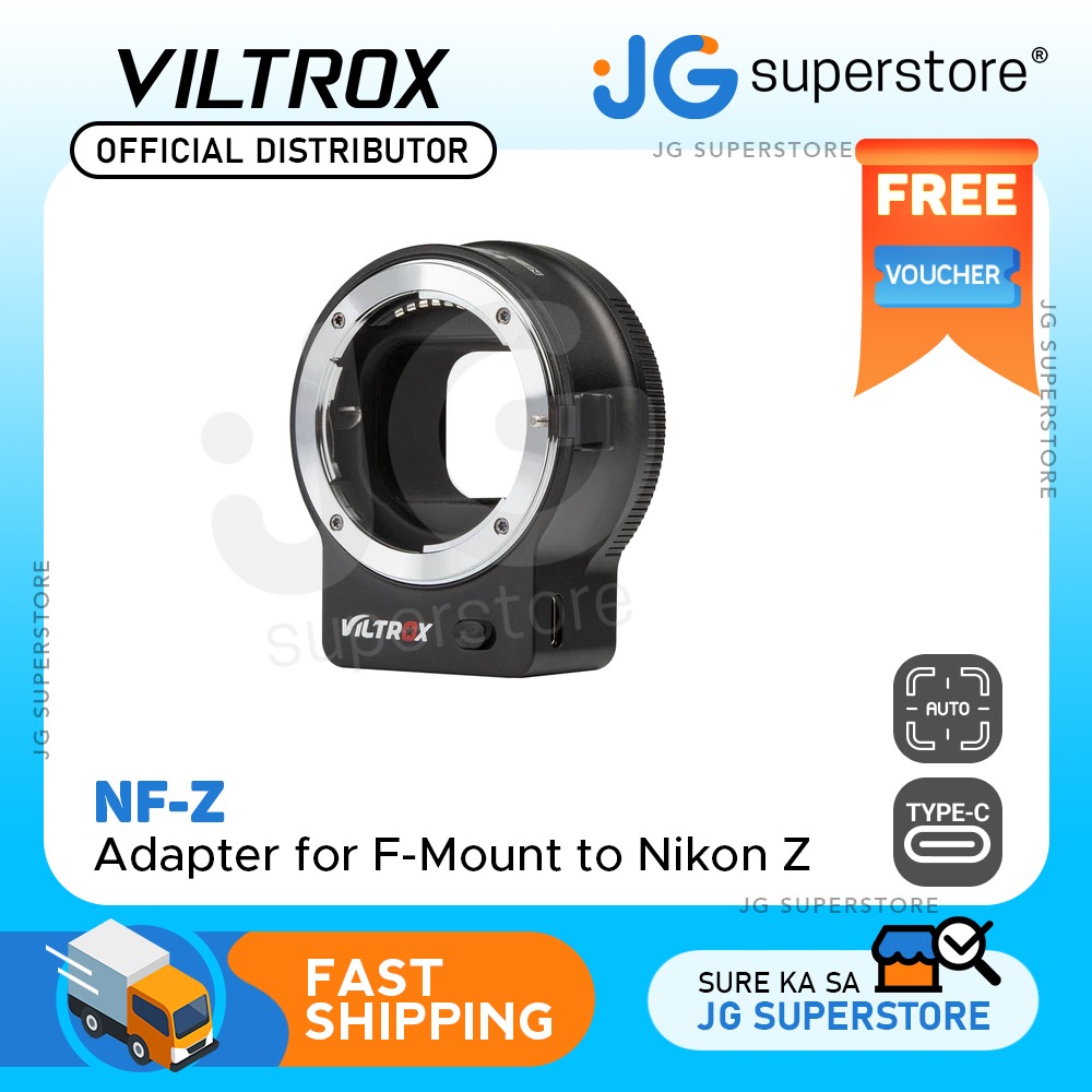 Viltrox NF-Z Auto Focus F-Mount to Nikon Z Camera Mount Adapter with EXIF Transmission VR Lens ...