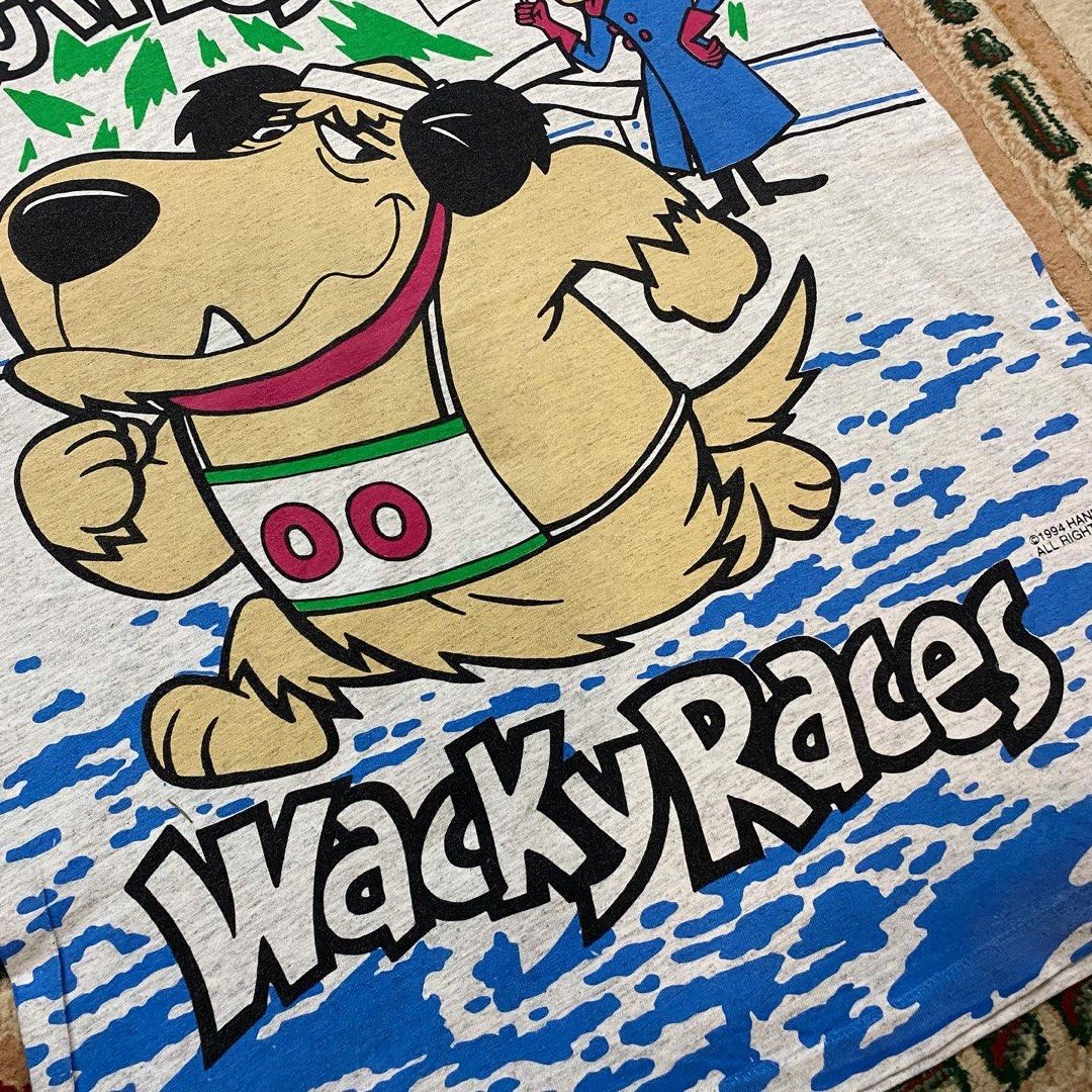 Vintage 1994 Muttley Wacky Races All Over Print Tshirt, Men's Fashion ...