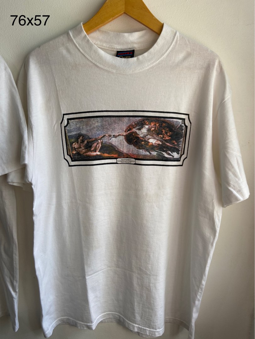 Vintage Michael Angelo Art 1993, Fesyen Pria, Pakaian , Atasan di Carousell