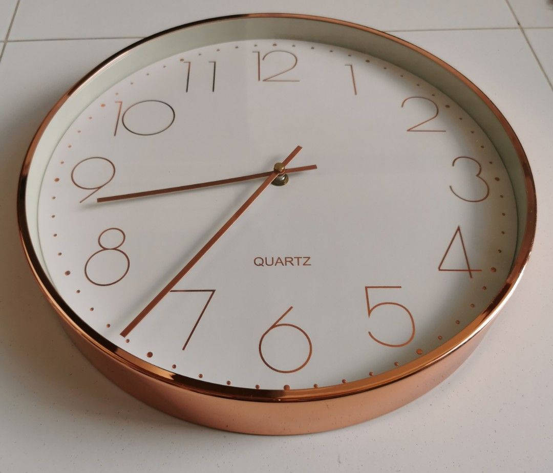 Wall Clock (Diameter 35cm) (Original $80), Furniture & Home Living ...