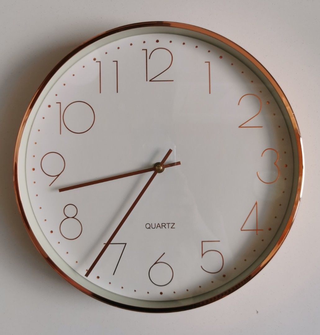 Wall Clock (Diameter 35cm) (Original $80), Furniture & Home Living ...