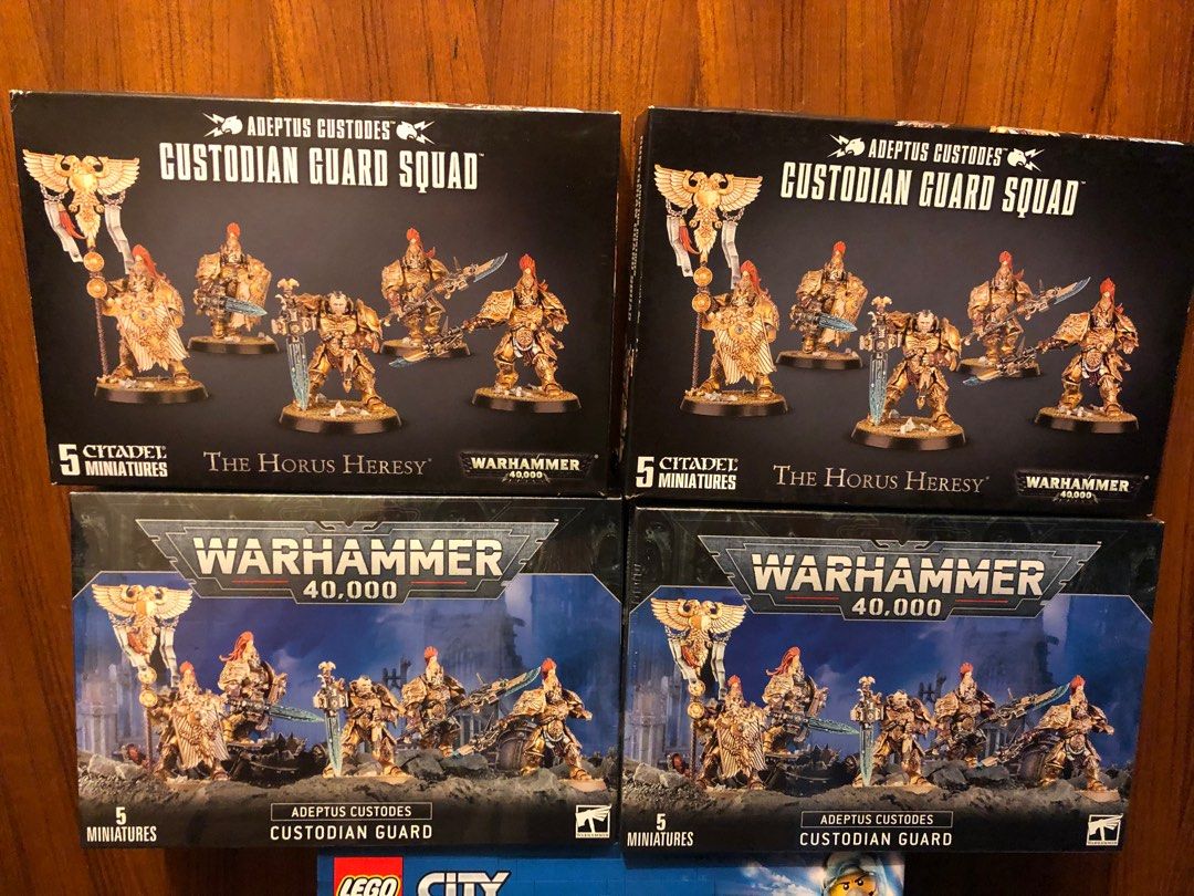 Warhammer 40K Adeptus custodes custodian guard set 4 boxes, 興趣及遊戲, 玩具 ...