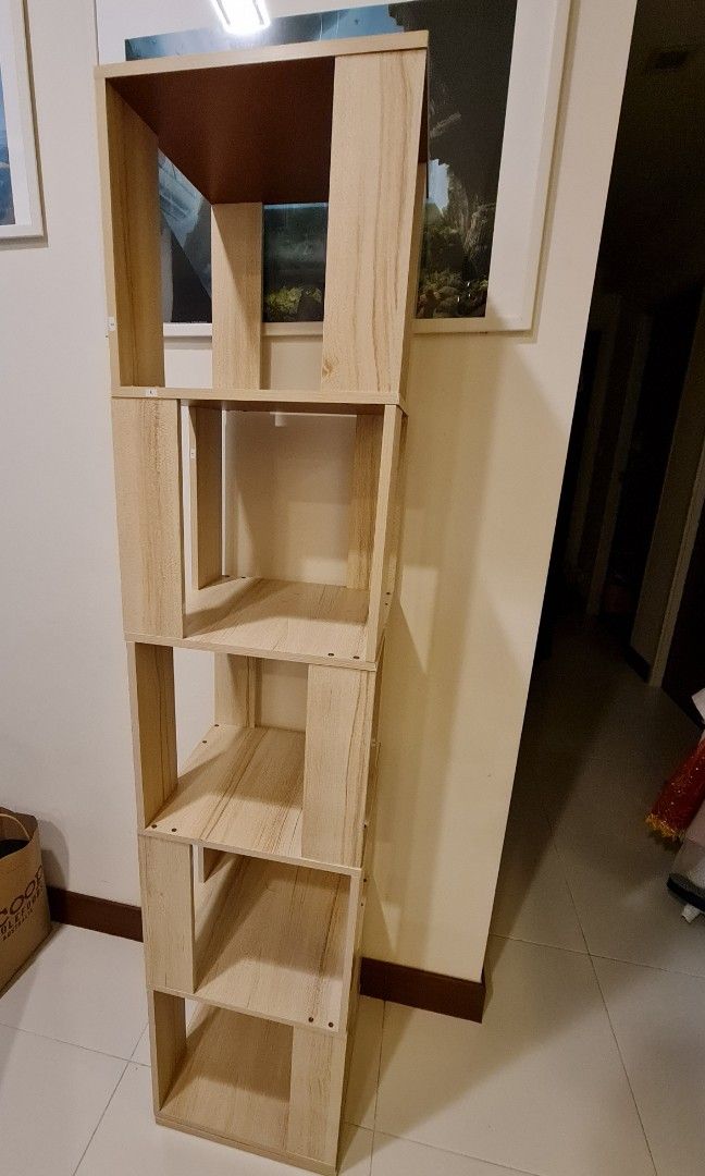 Wooden Book Shelf (spin), Furniture & Home Living, Furniture, Shelves ...
