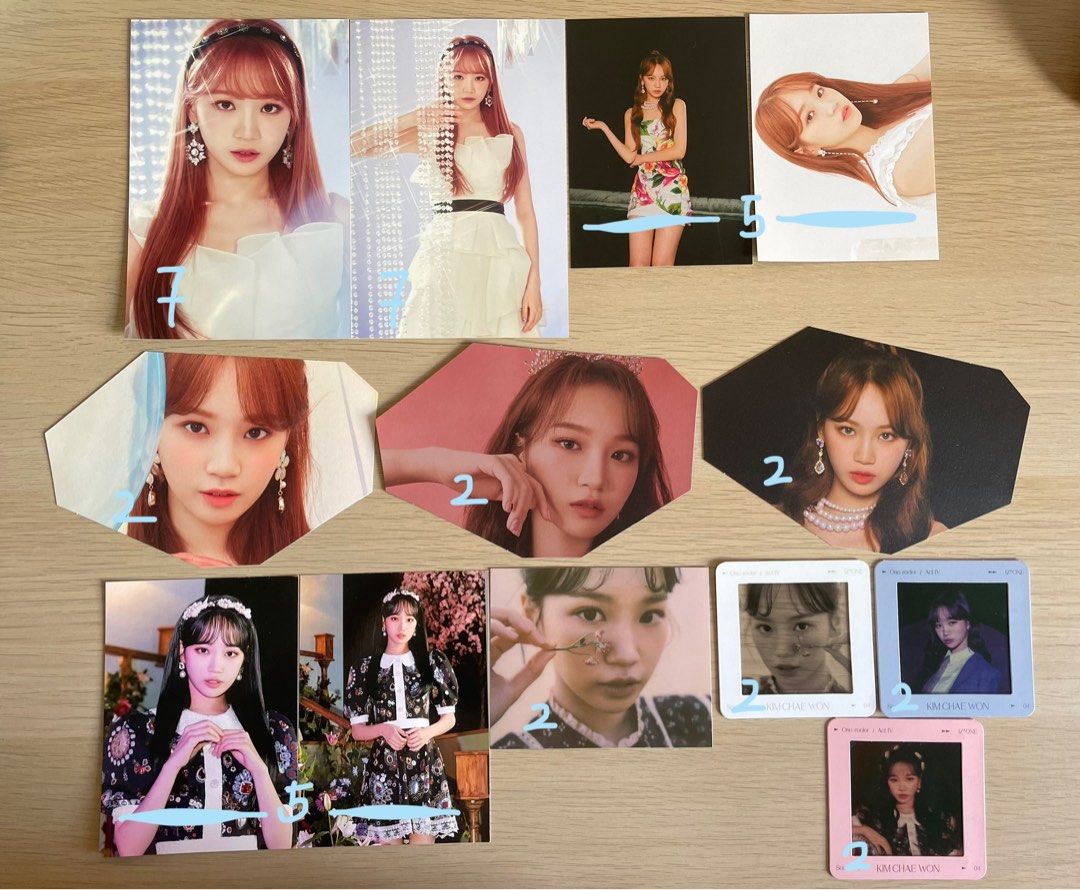 WTS izone iz*one lesserafim chaewon photocard pc sticker postcard kihno sukito buenos aires ...