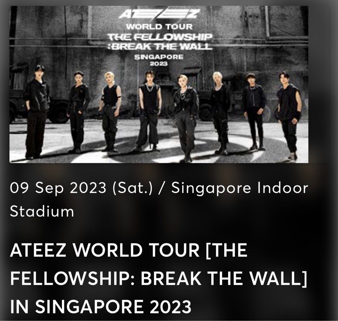 [WTS] ATEEZ WORLD TOUR SINGAPORE 2023, Tickets & Vouchers, Event ...