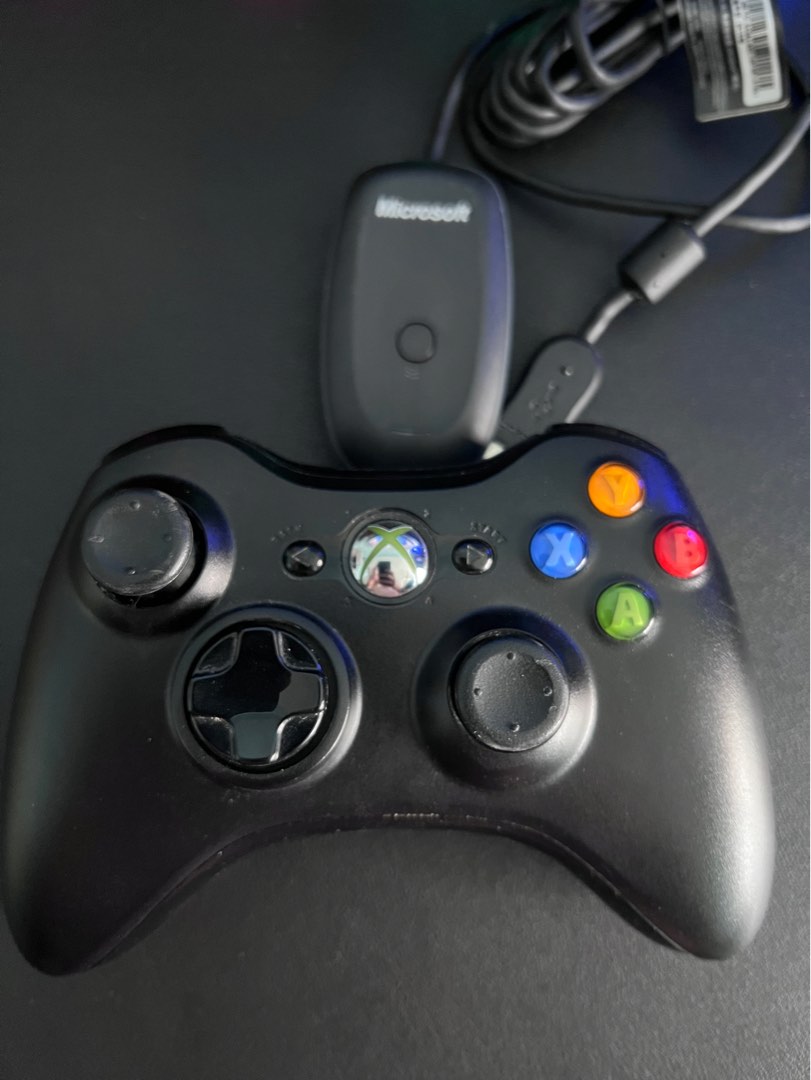 Xbox 360 wireless crontroller with Microsoft windows adaptor, Video ...