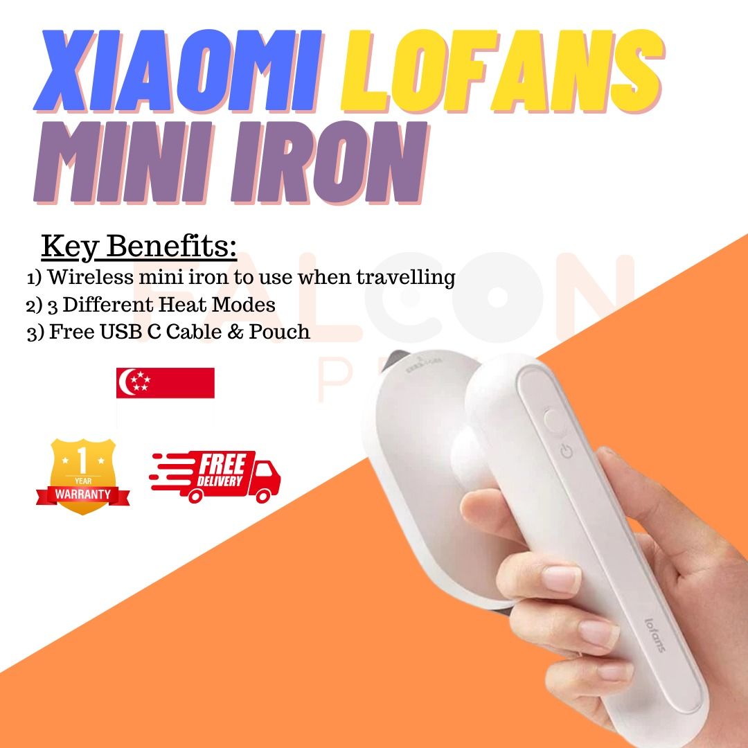 Xiaomi Lofans Mini Iron USB Type C Recharging Electric Iron Steamer ...