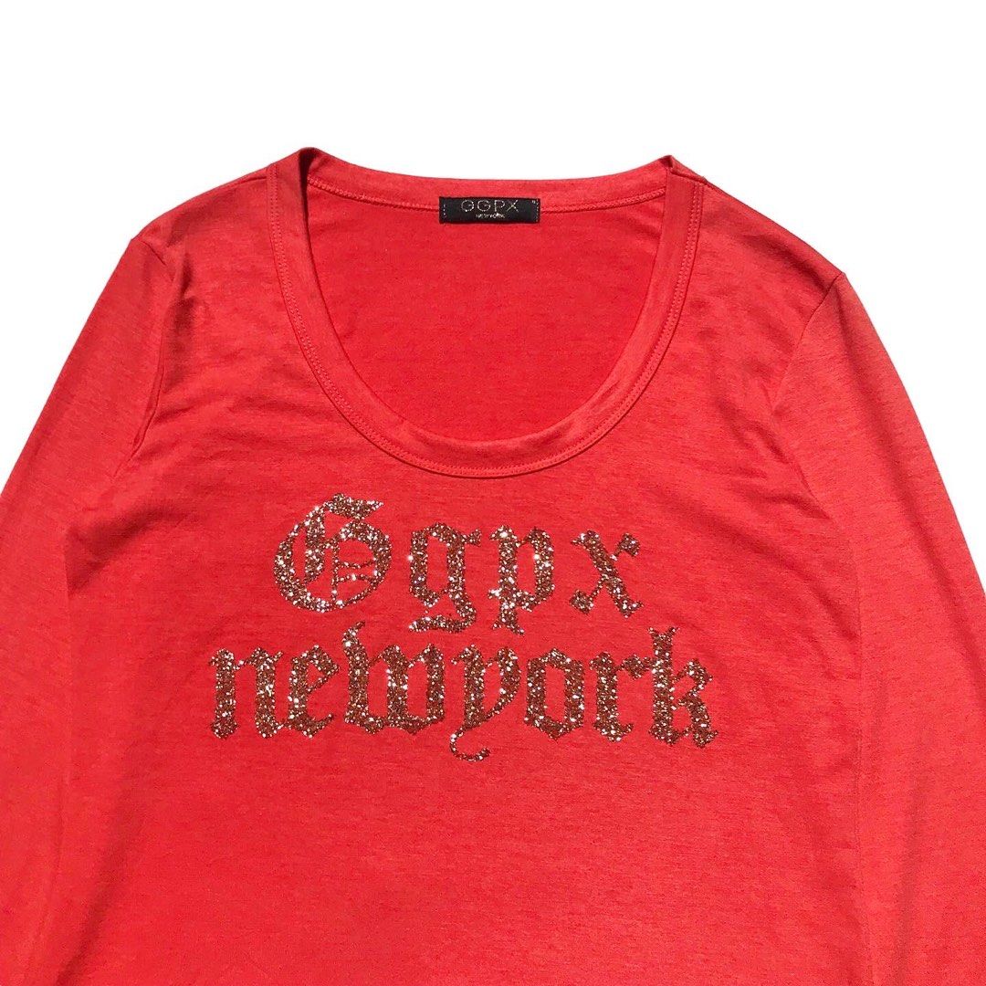 Y2K JAPANESE BRAND GGPX NEW YORK LONG SLEEVE, Fesyen Wanita, Pakaian Wanita, Atasan di Carousell