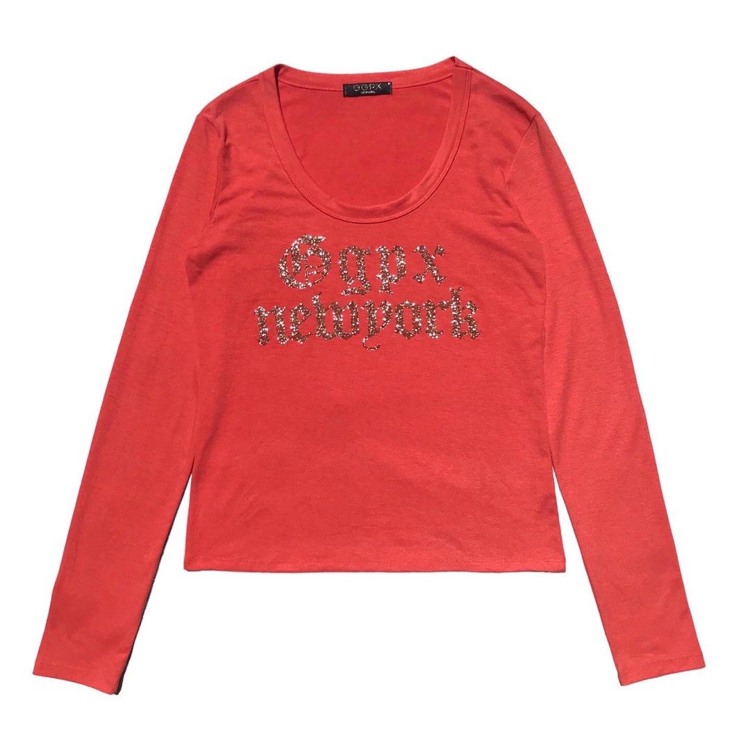Y2K JAPANESE BRAND GGPX NEW YORK LONG SLEEVE, Fesyen Wanita, Pakaian Wanita, Atasan di Carousell