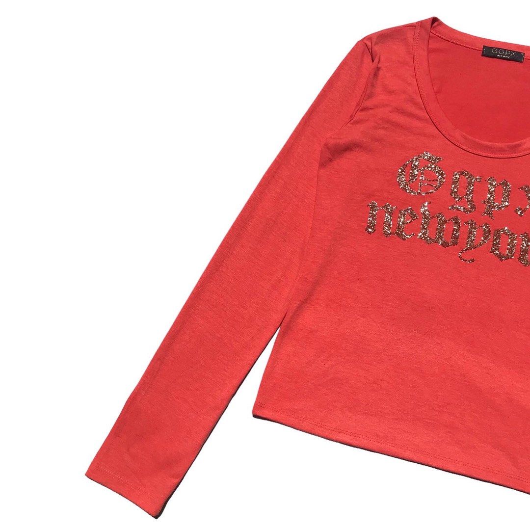 Y2K JAPANESE BRAND GGPX NEW YORK LONG SLEEVE, Fesyen Wanita, Pakaian Wanita, Atasan di Carousell
