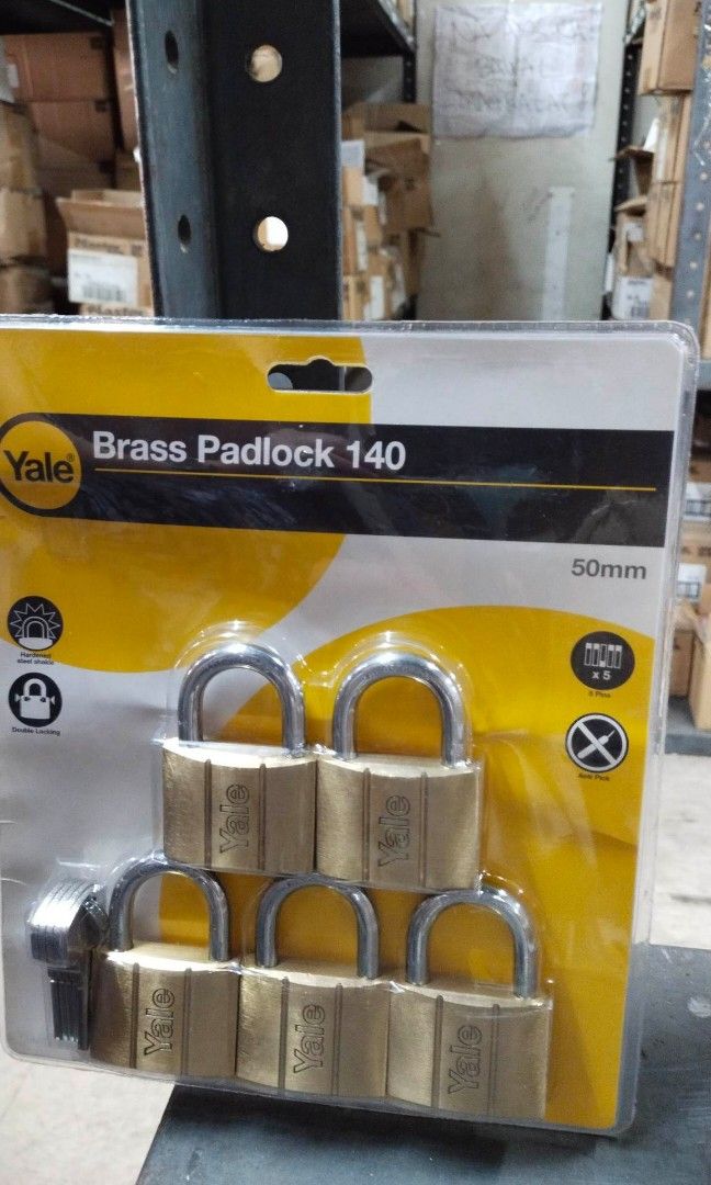 Yale Heavy Duty Brass Padlock 50mm/#V140.50KA5 on Carousell