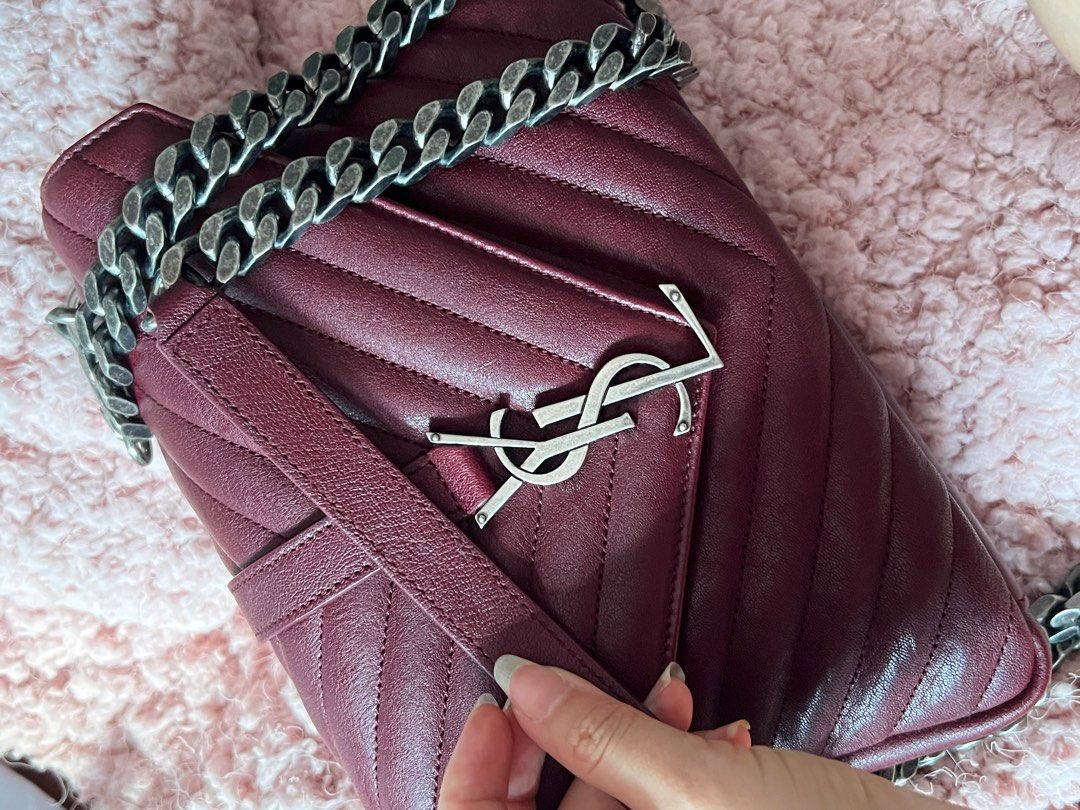 YSL Maroon Bag, Luxury, Bags & Wallets on Carousell