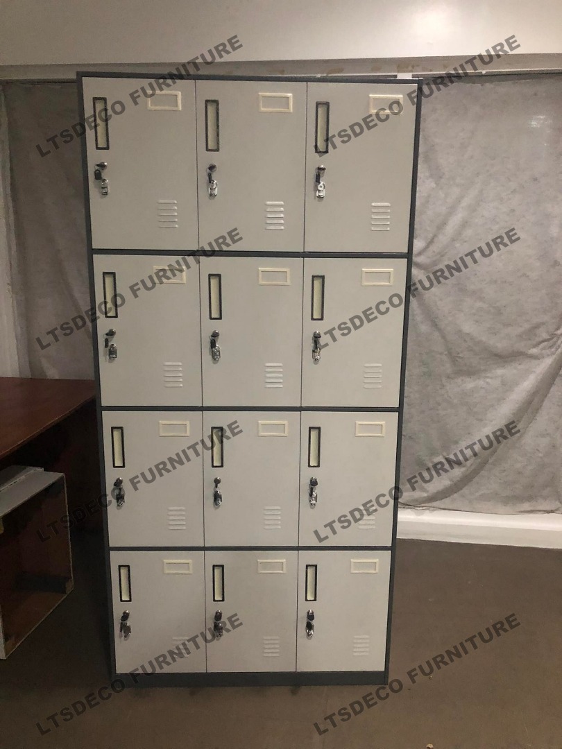 12 door steel locker office partition / school lockers office furniture ...