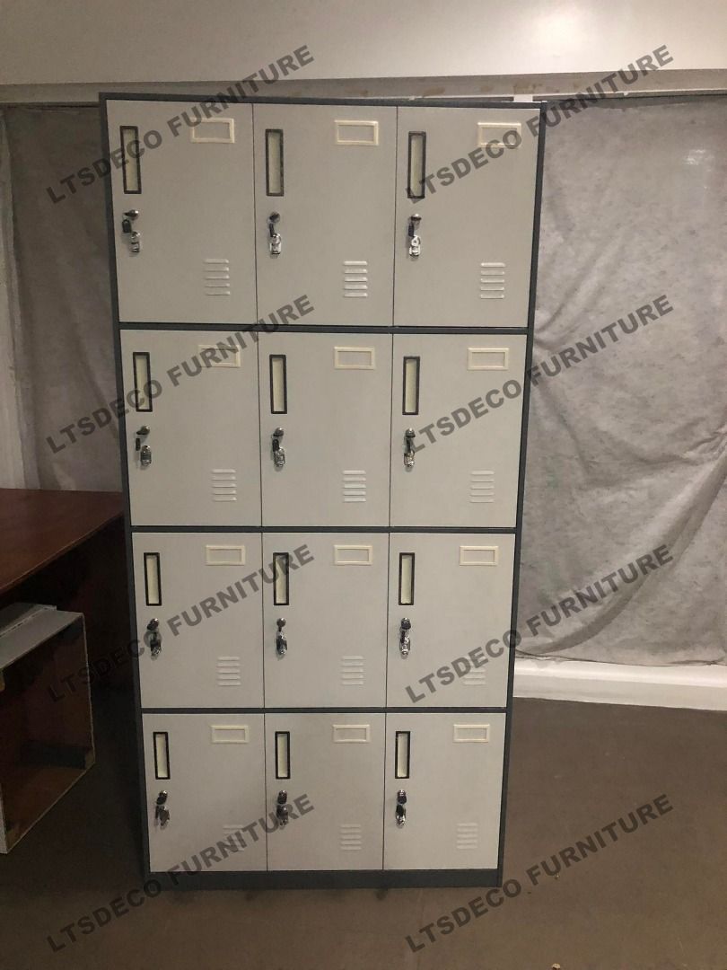 12 door steel locker office partition / school lockers office furniture ...
