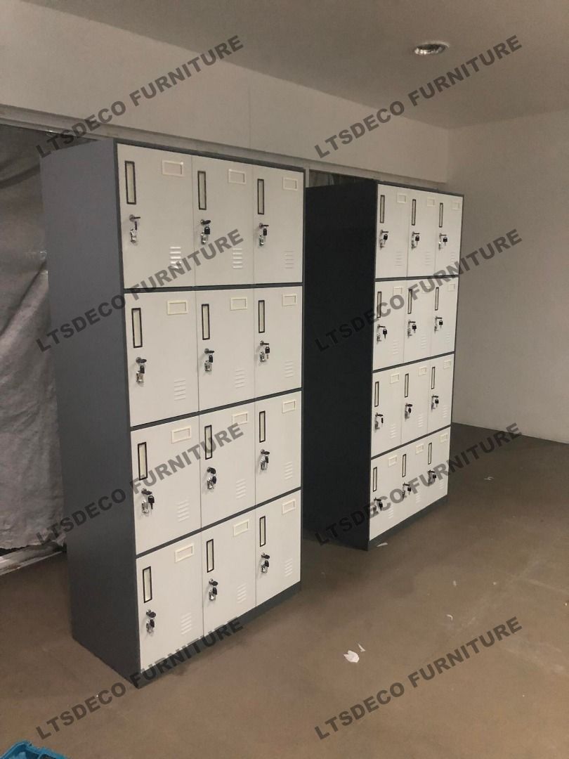 12 door steel locker office partition / school lockers office furniture ...