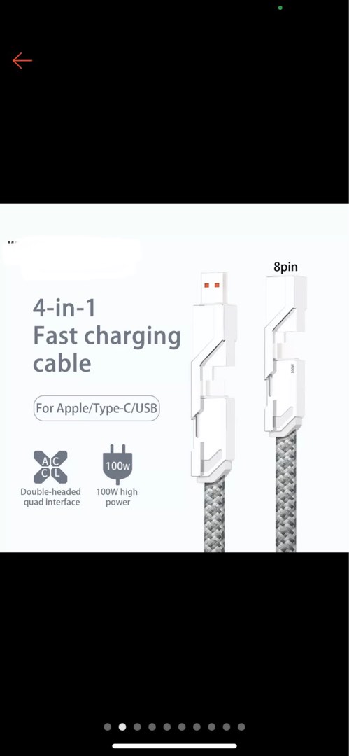 1.5 Meter Fast Changing 4 in 1 Type A-Type C-8 pin i phone cable ...