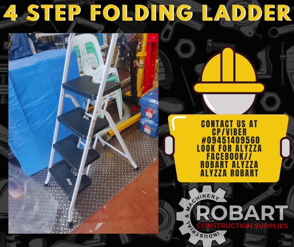 4 STEP FOLDING LADDER, Commercial & Industrial, Construction Tools ...
