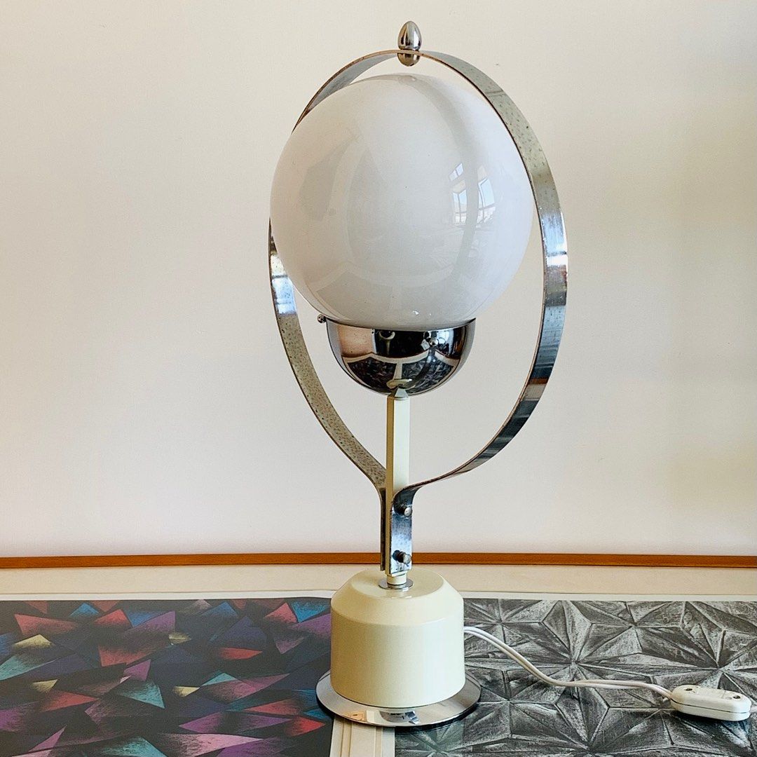 60s vintage unique “Saturn” glass table lamp by Goffredo Reggiani for ...